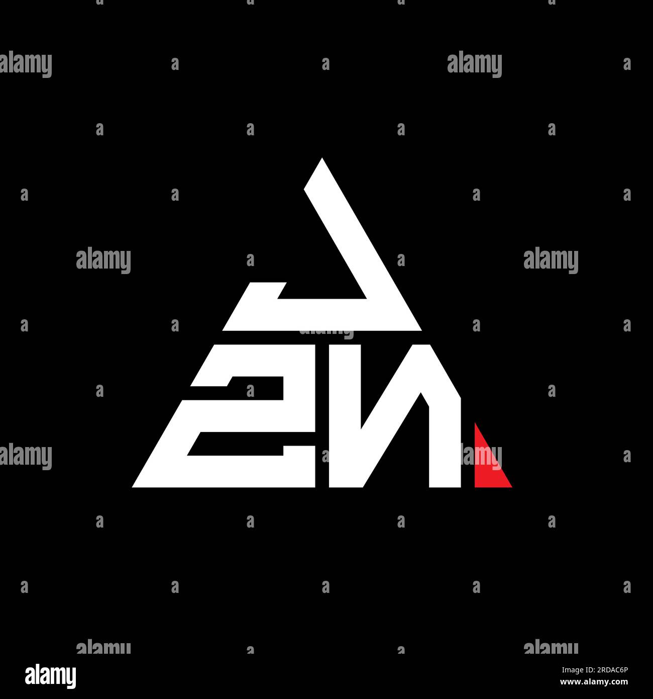 JZN triangle letter logo design with triangle shape. JZN triangle logo ...