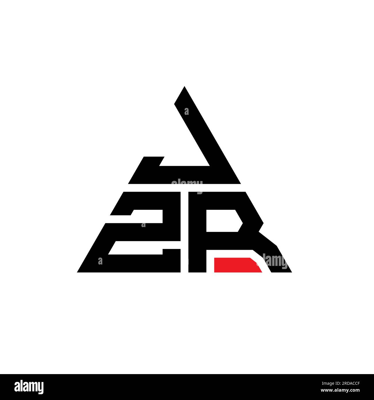 JZR triangle letter logo design with triangle shape. JZR triangle logo ...
