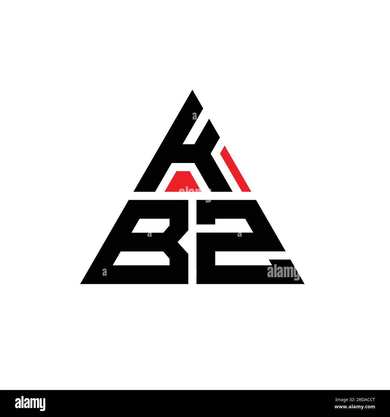 KBZ triangle letter logo design with triangle shape. KBZ triangle logo ...