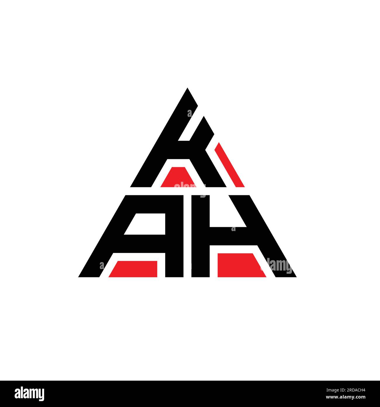 KAH triangle letter logo design with triangle shape. KAH triangle logo ...