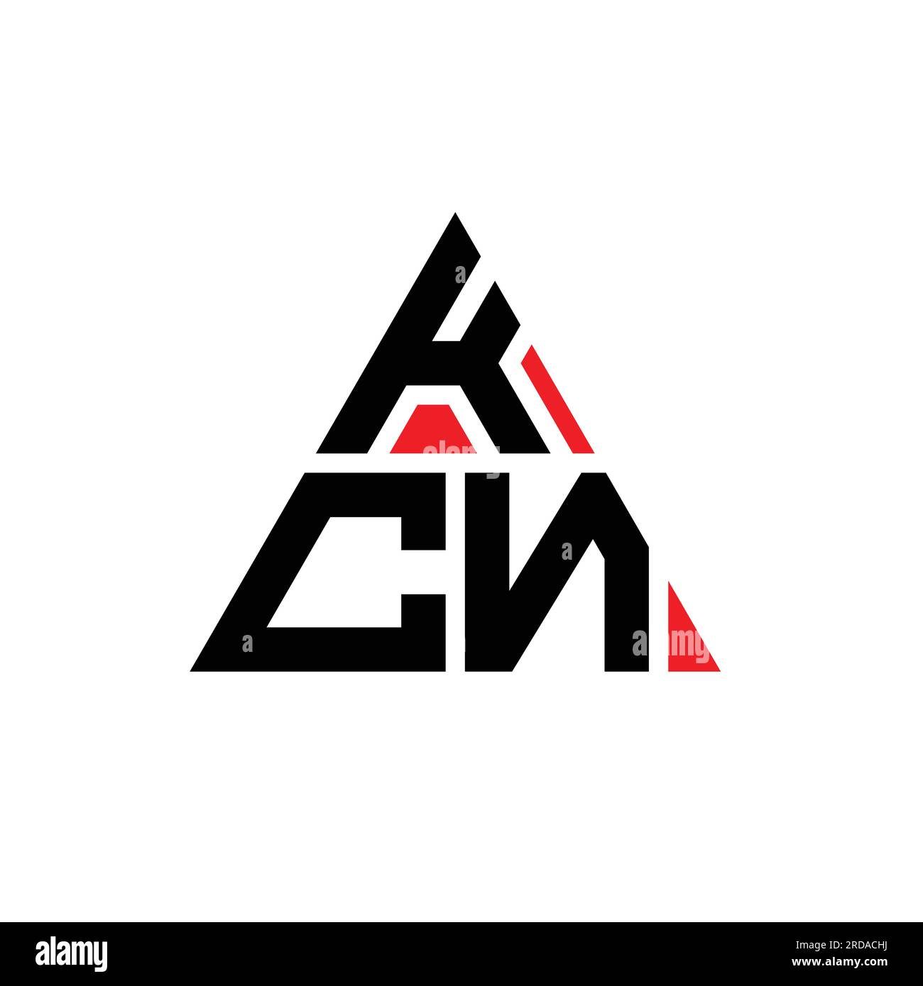 KCN triangle letter logo design with triangle shape. KCN triangle logo ...