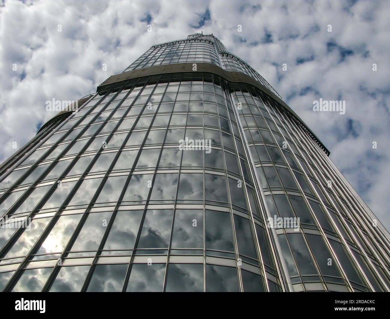 view of the burj khalifa from the observation platform on a background ...