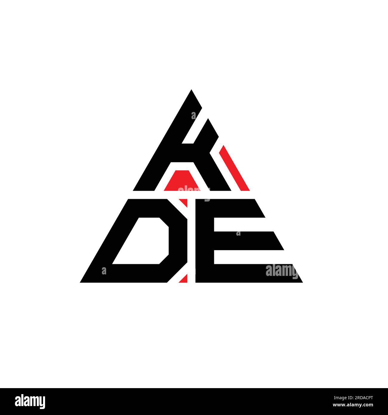 KDE triangle letter logo design with triangle shape. KDE triangle logo ...