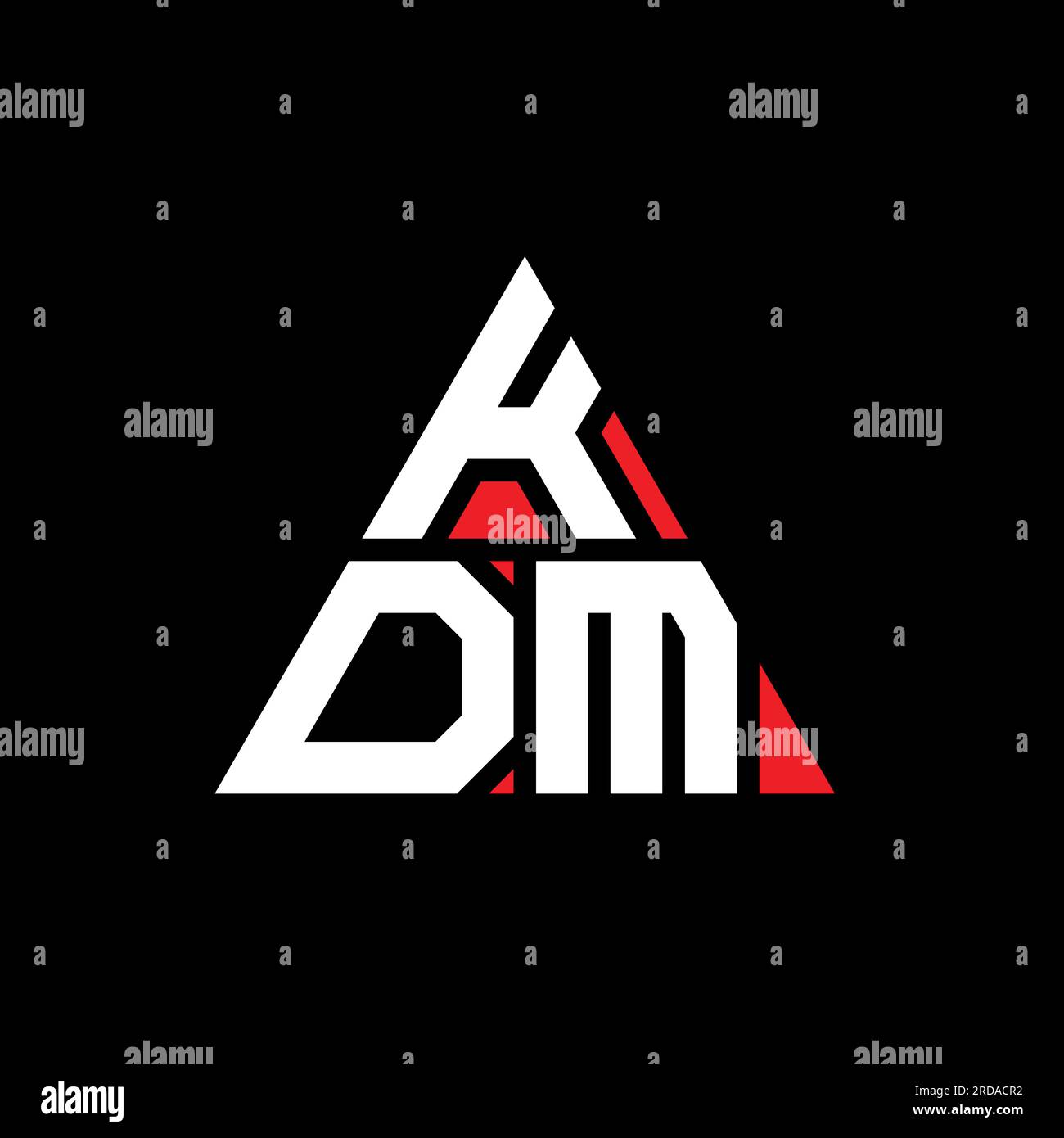 KDM triangle letter logo design with triangle shape. KDM triangle logo ...