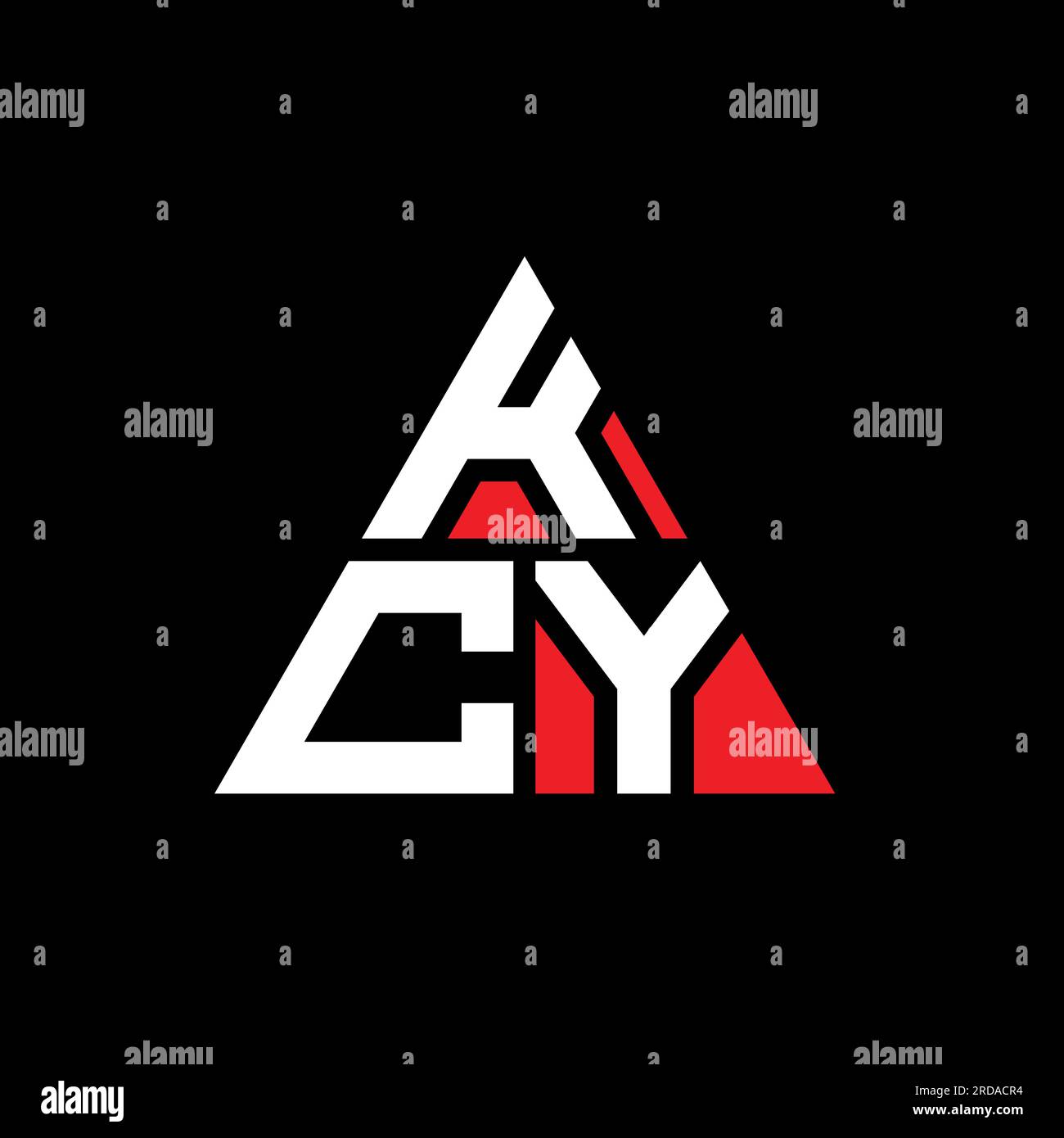 KCY triangle letter logo design with triangle shape. KCY triangle logo ...
