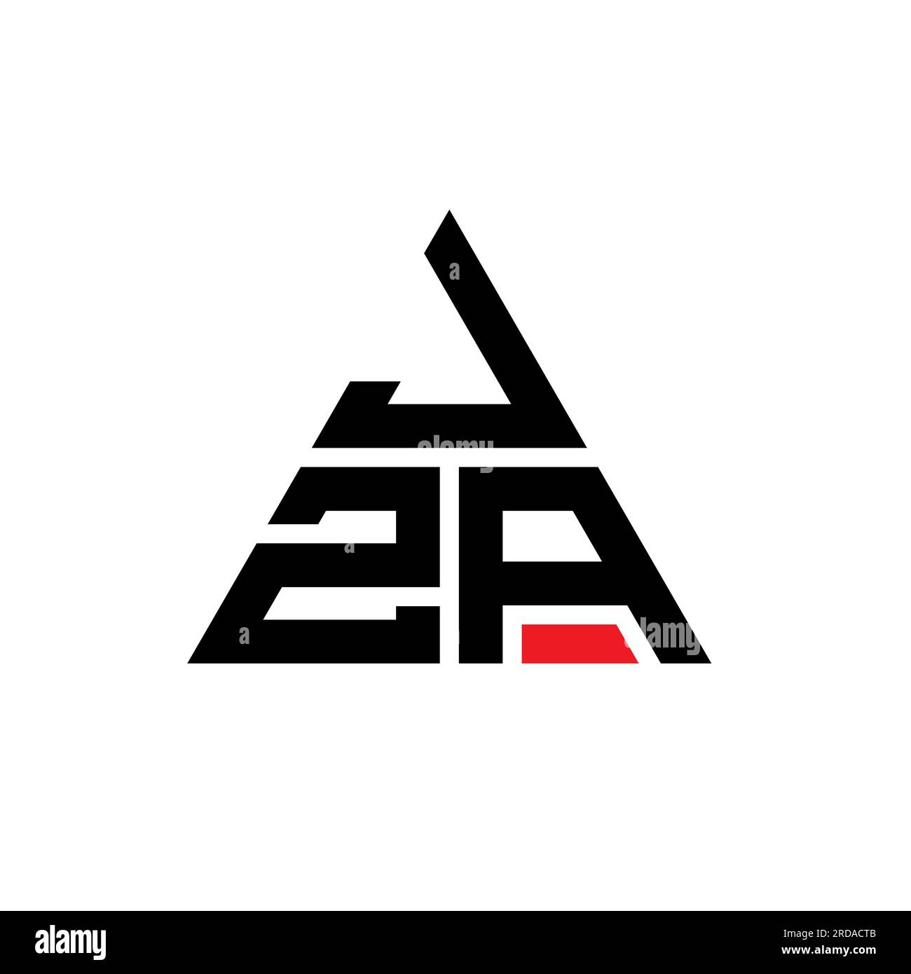 JZA triangle letter logo design with triangle shape. JZA triangle logo ...