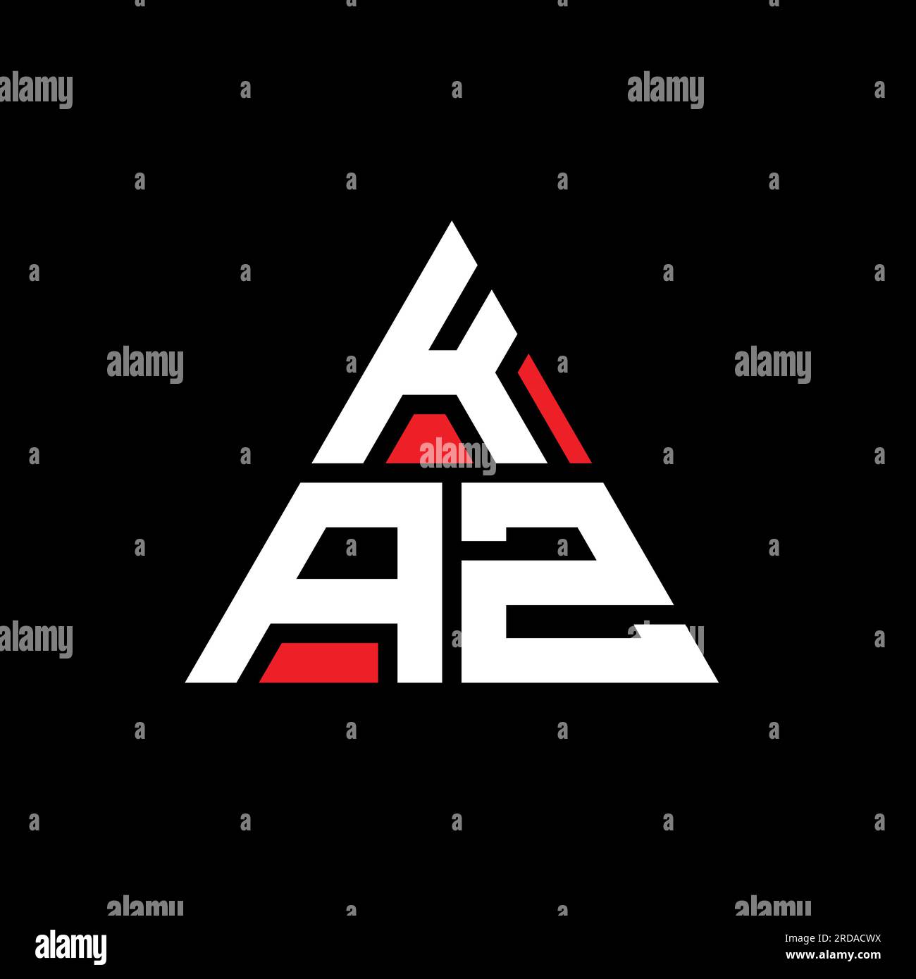 KAZ triangle letter logo design with triangle shape. KAZ triangle logo ...