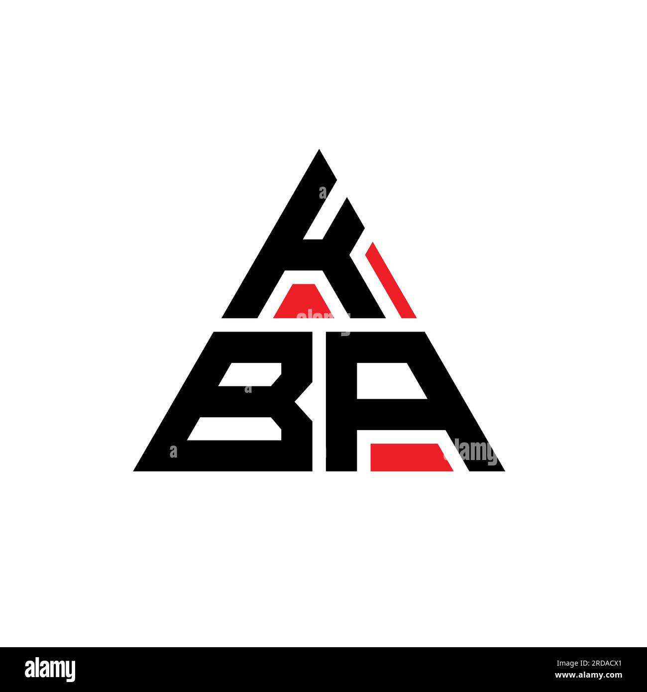 KBA triangle letter logo design with triangle shape. KBA triangle logo ...