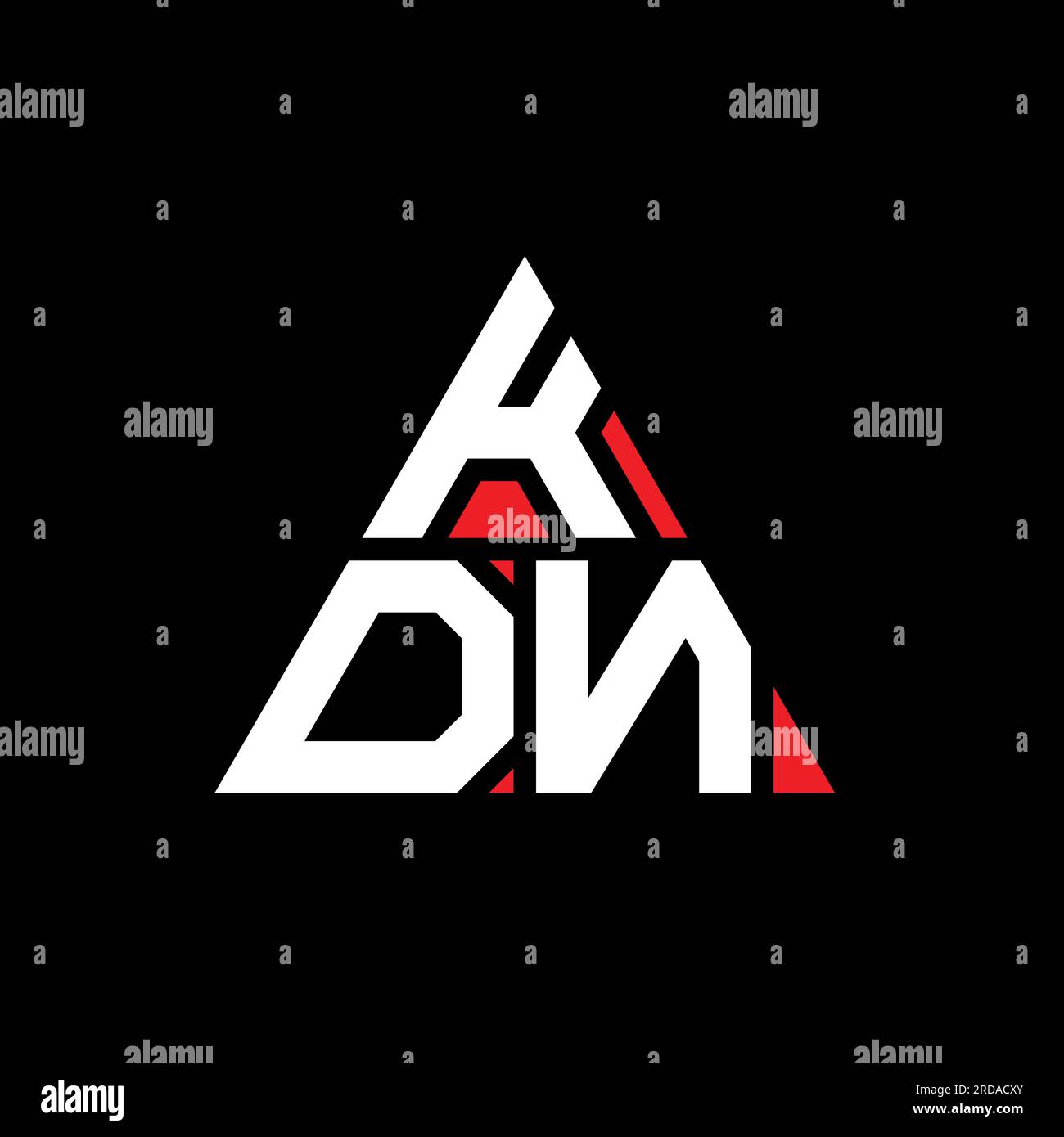 KDN triangle letter logo design with triangle shape. KDN triangle logo design monogram. KDN ...