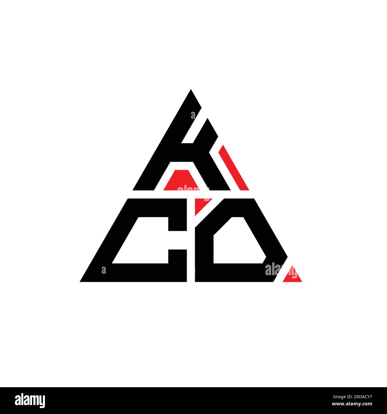 KCO triangle letter logo design with triangle shape. KCO triangle logo ...