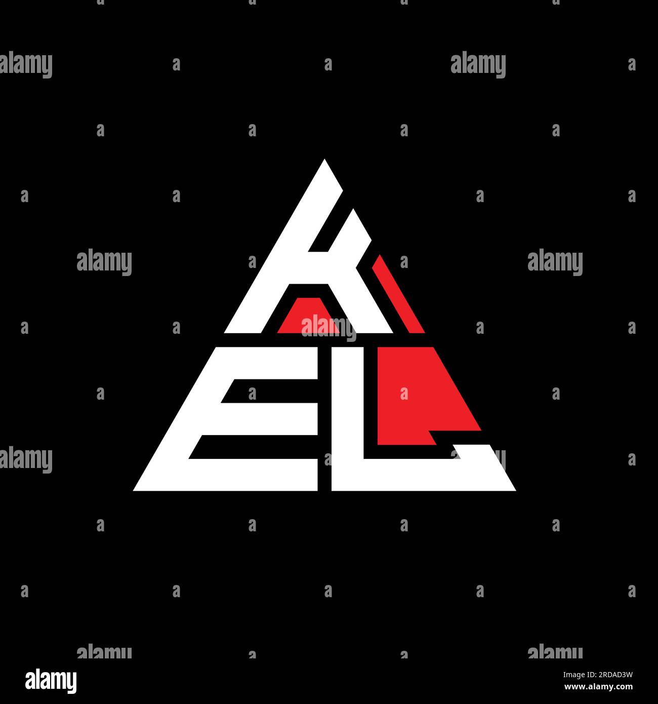 KEL triangle letter logo design with triangle shape. KEL triangle logo ...