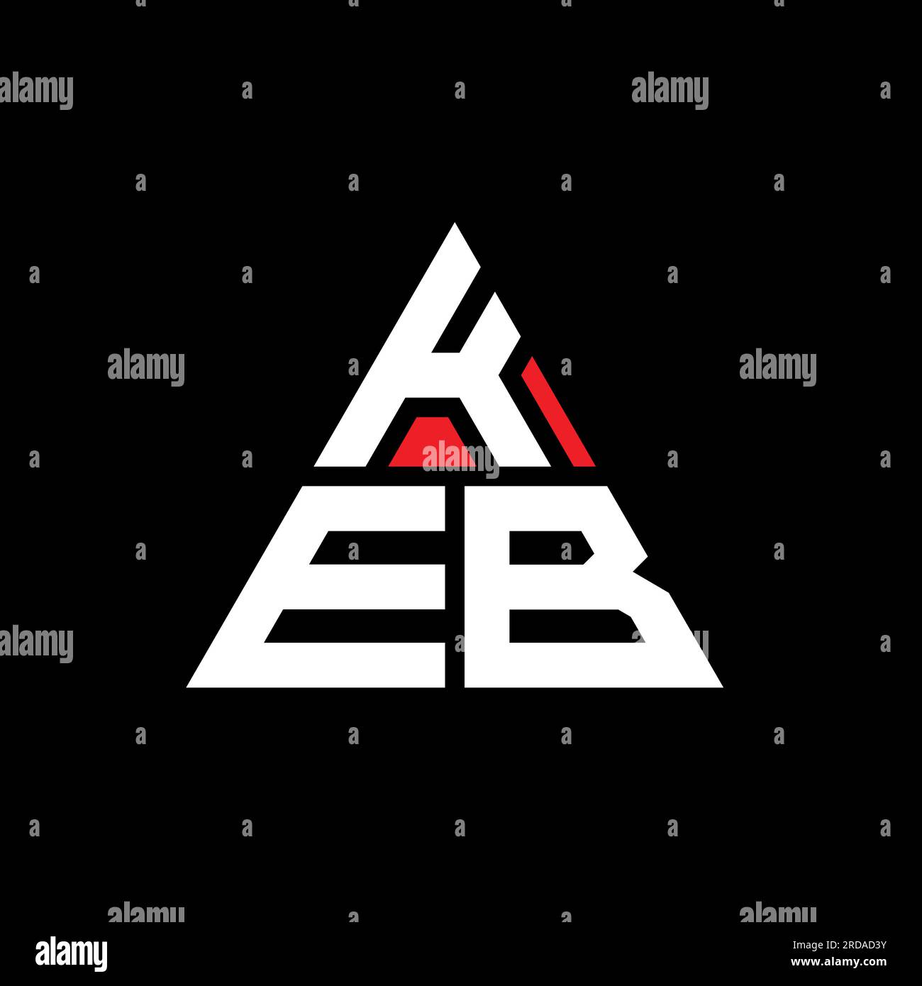 KEB triangle letter logo design with triangle shape. KEB triangle logo design monogram. KEB ...