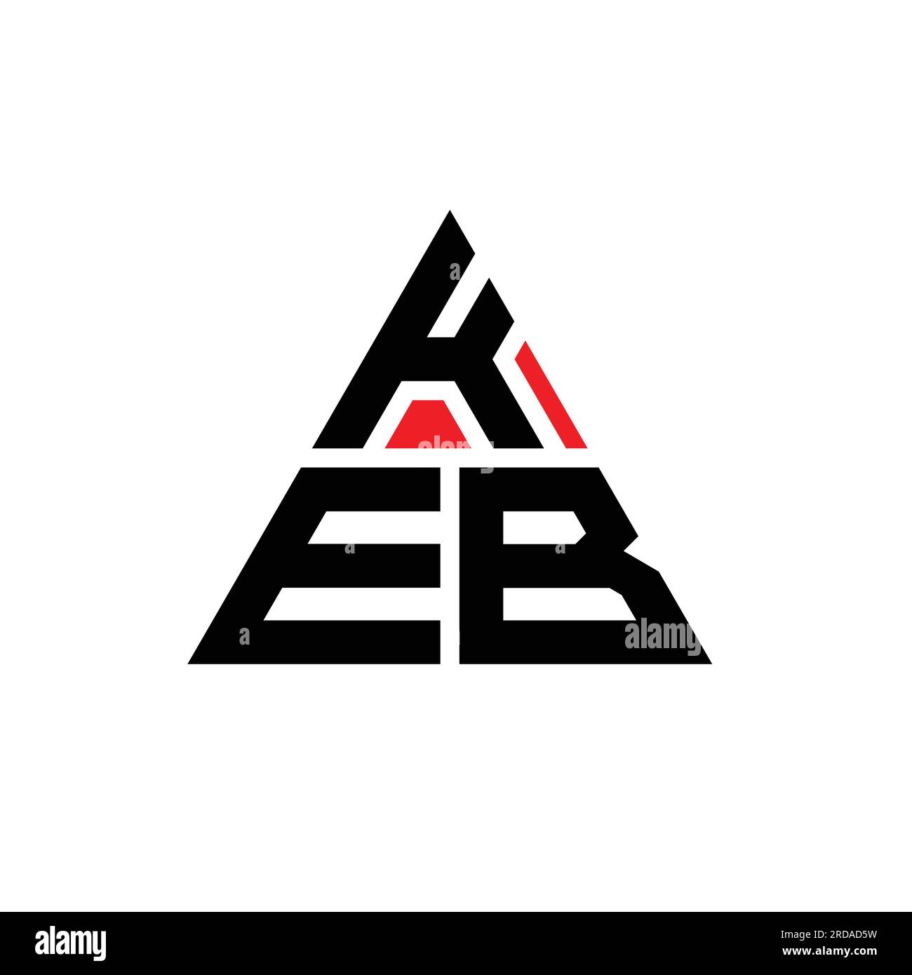 KEB triangle letter logo design with triangle shape. KEB triangle logo ...