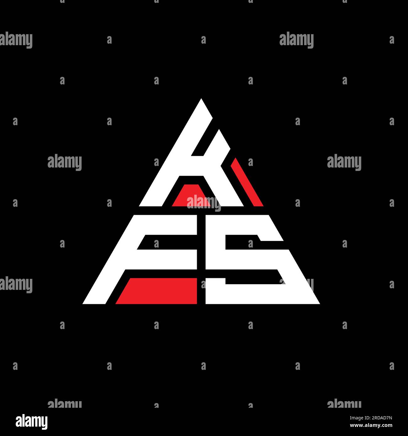 KFS triangle letter logo design with triangle shape. KFS triangle logo ...