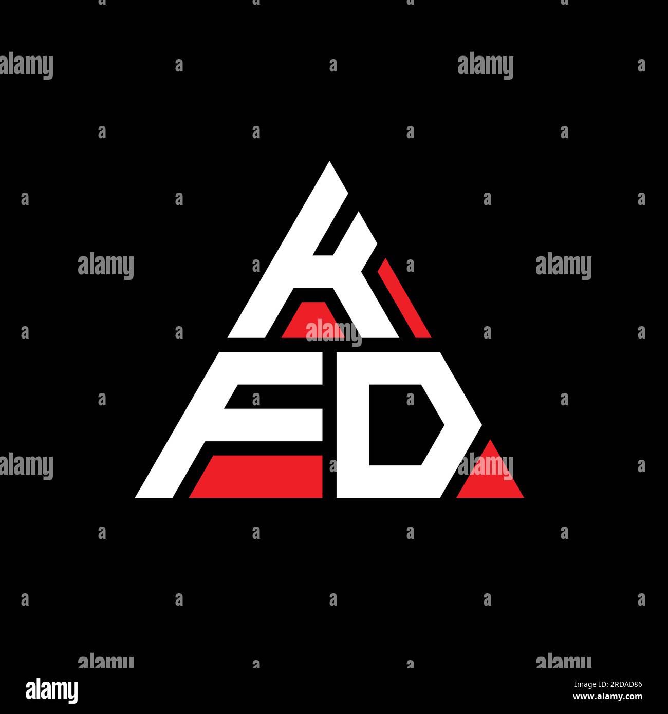 KFD triangle letter logo design with triangle shape. KFD triangle logo ...