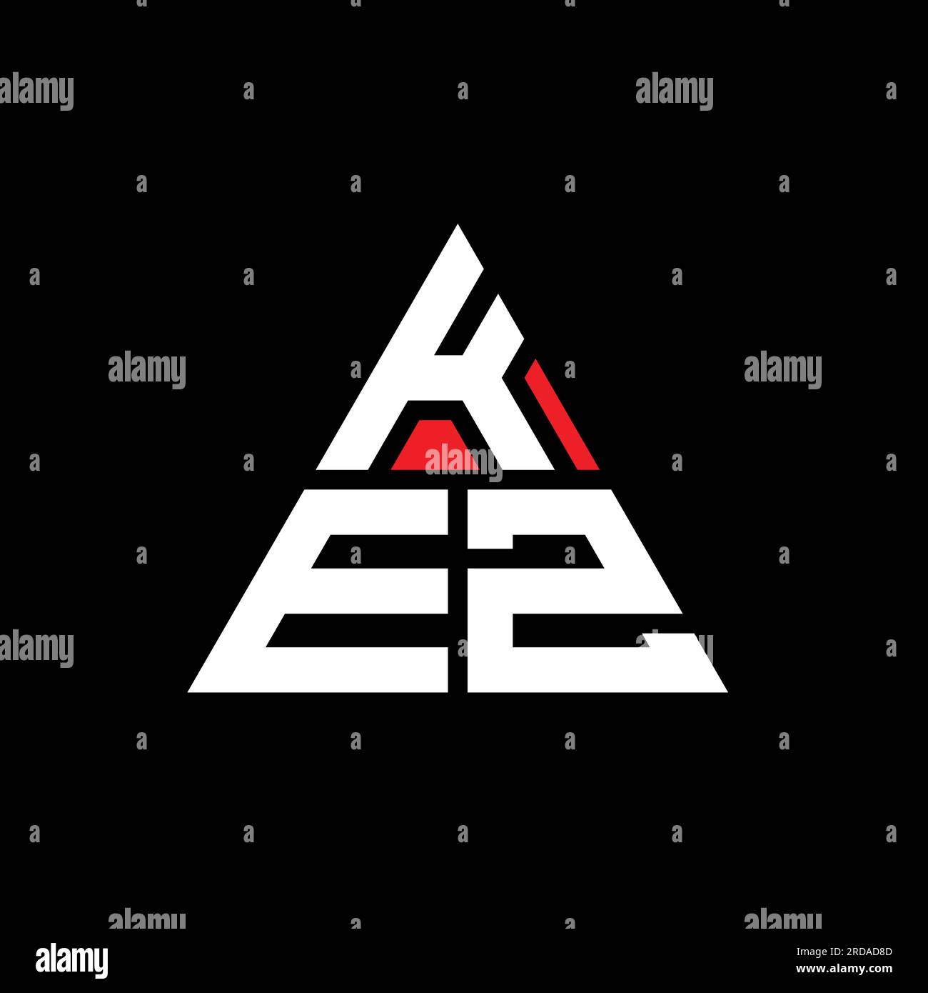 KEZ triangle letter logo design with triangle shape. KEZ triangle logo ...
