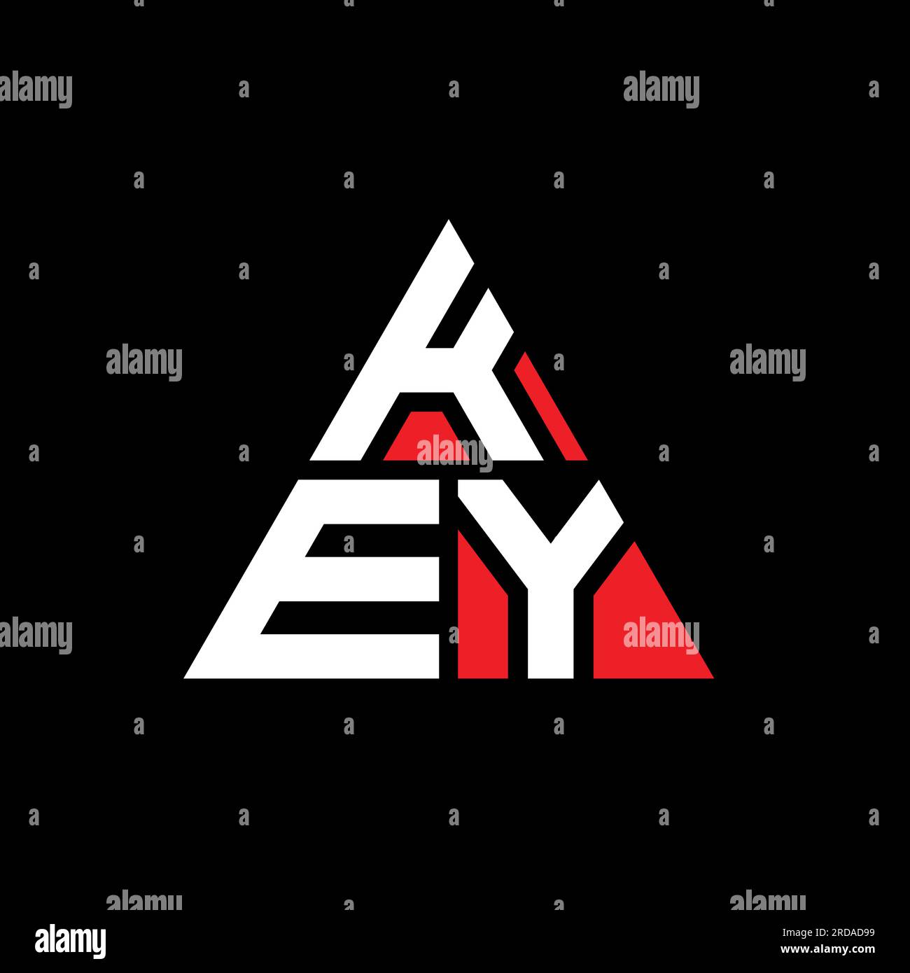 KEY triangle letter logo design with triangle shape. KEY triangle logo ...