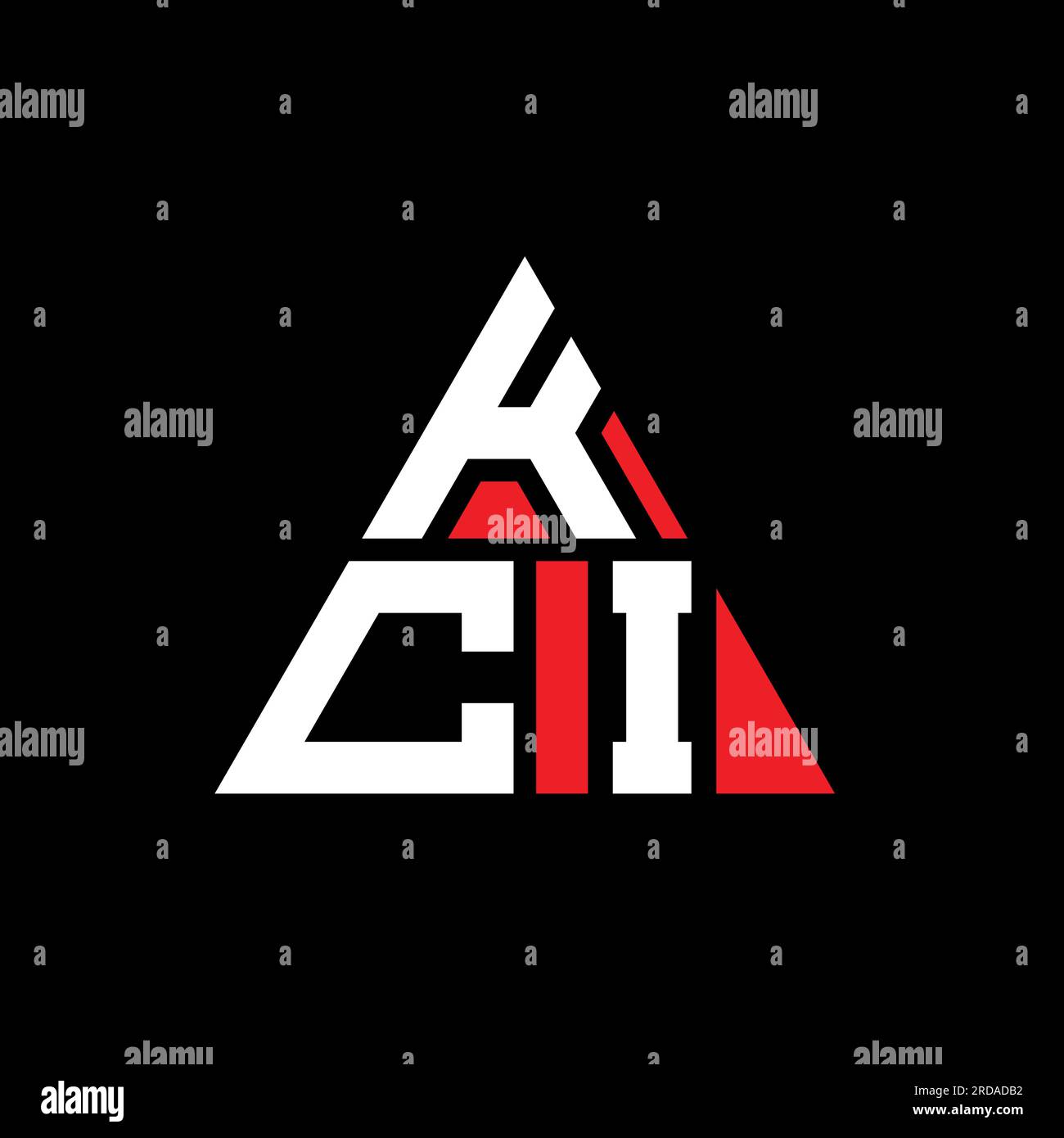 KCI triangle letter logo design with triangle shape. KCI triangle logo design monogram. KCI ...