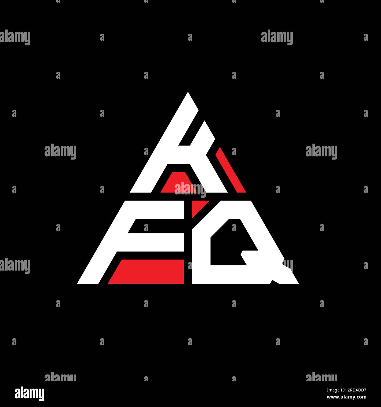 KFQ triangle letter logo design with triangle shape. KFQ triangle logo ...