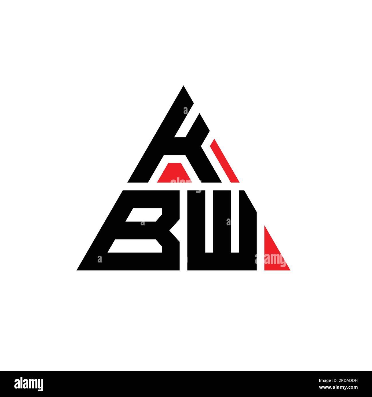 KBW triangle letter logo design with triangle shape. KBW triangle logo ...