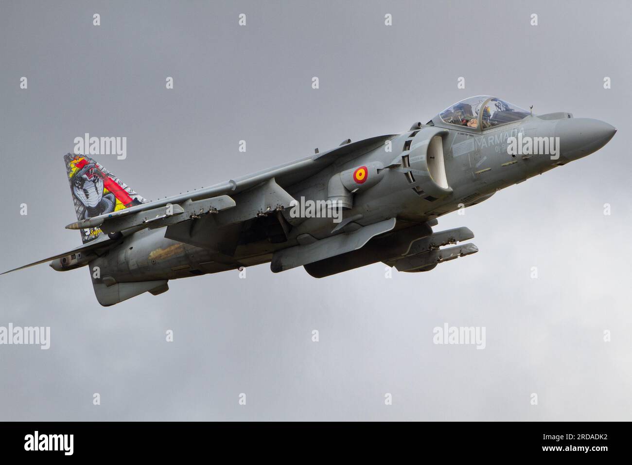 Spanish Navy Harrier performing at RIAT Fairford 2023 Stock Photo - Alamy