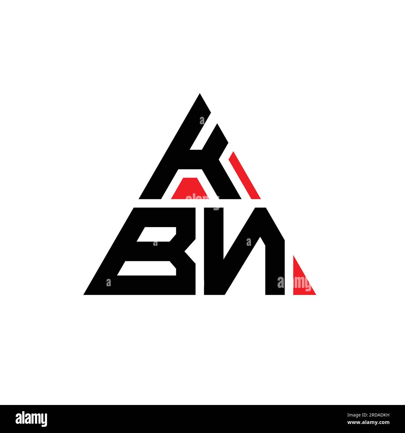KBN triangle letter logo design with triangle shape. KBN triangle logo ...