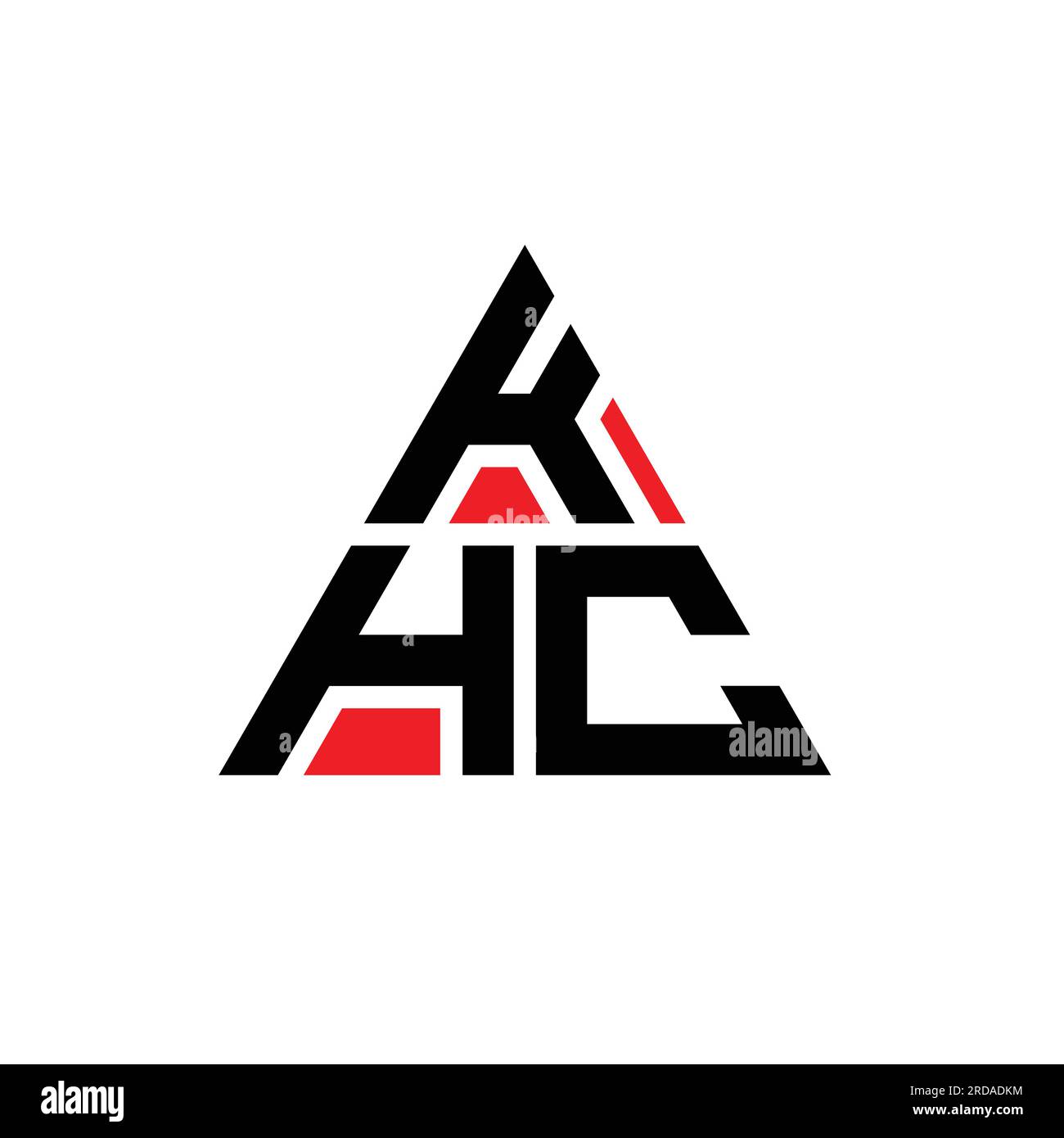 KHC triangle letter logo design with triangle shape. KHC triangle logo ...