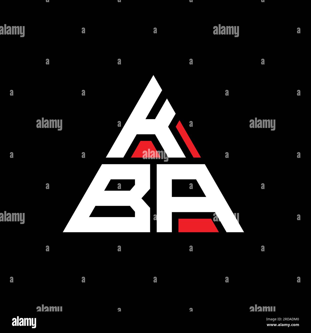 KBA triangle letter logo design with triangle shape. KBA triangle logo ...