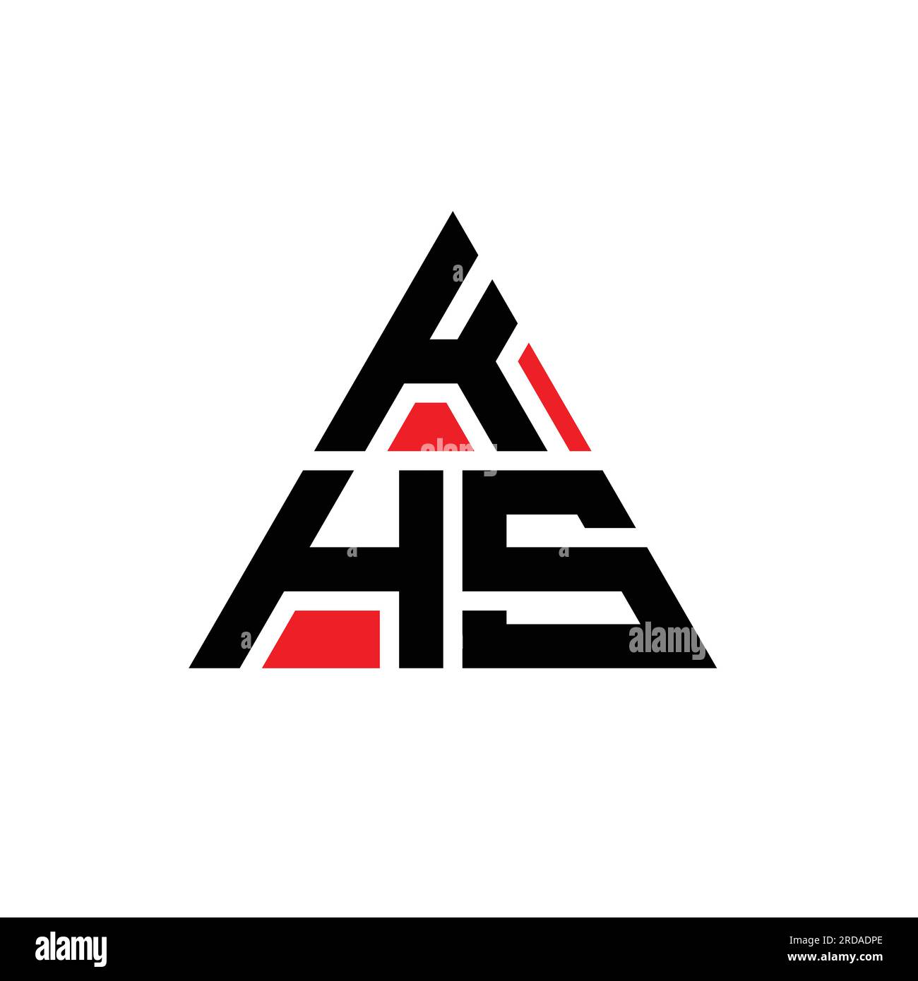 KHS triangle letter logo design with triangle shape. KHS triangle logo ...