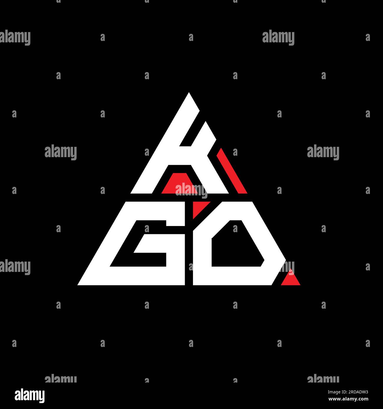 KGO triangle letter logo design with triangle shape. KGO triangle logo design monogram. KGO ...