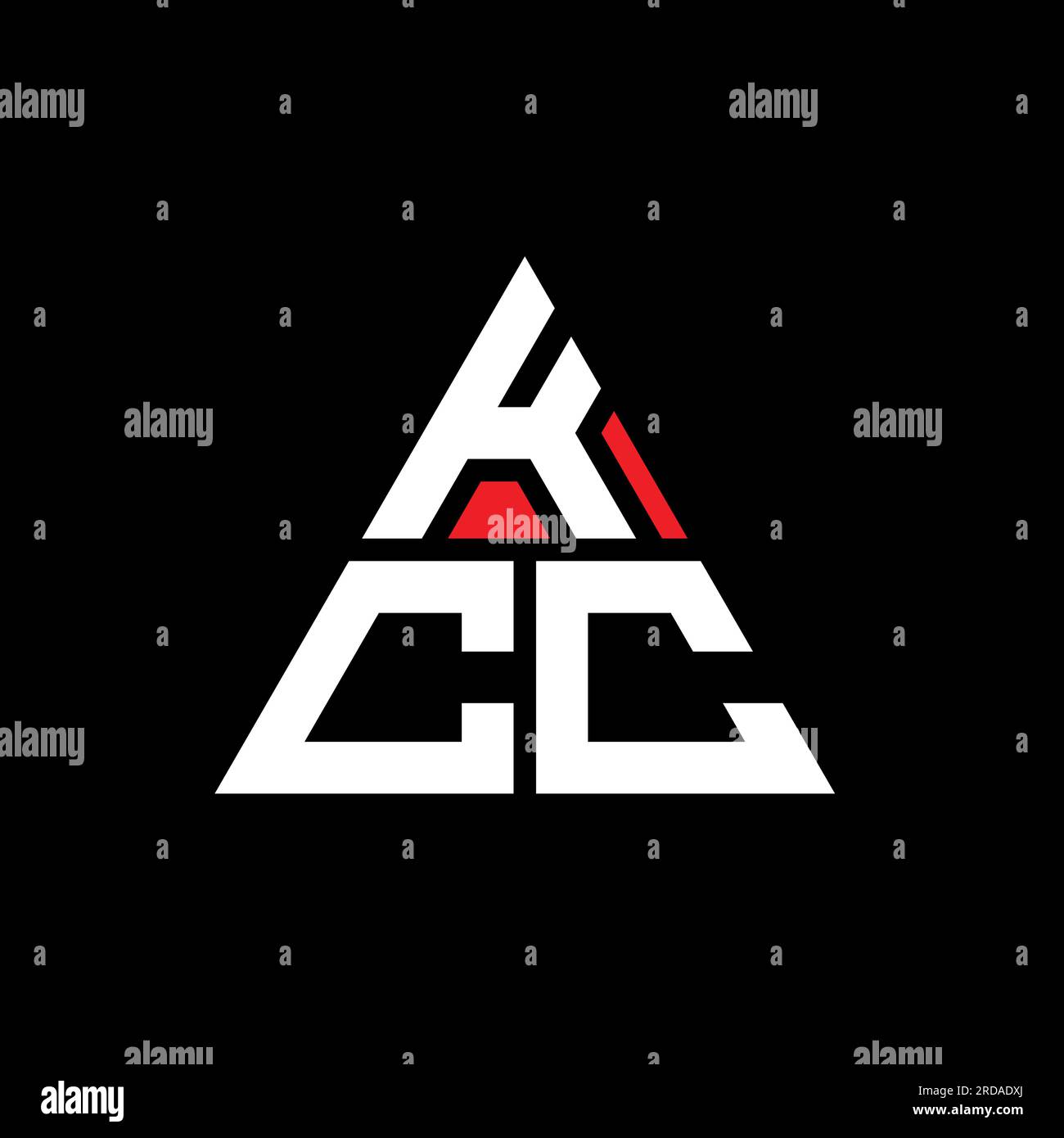 KCC triangle letter logo design with triangle shape. KCC triangle logo ...