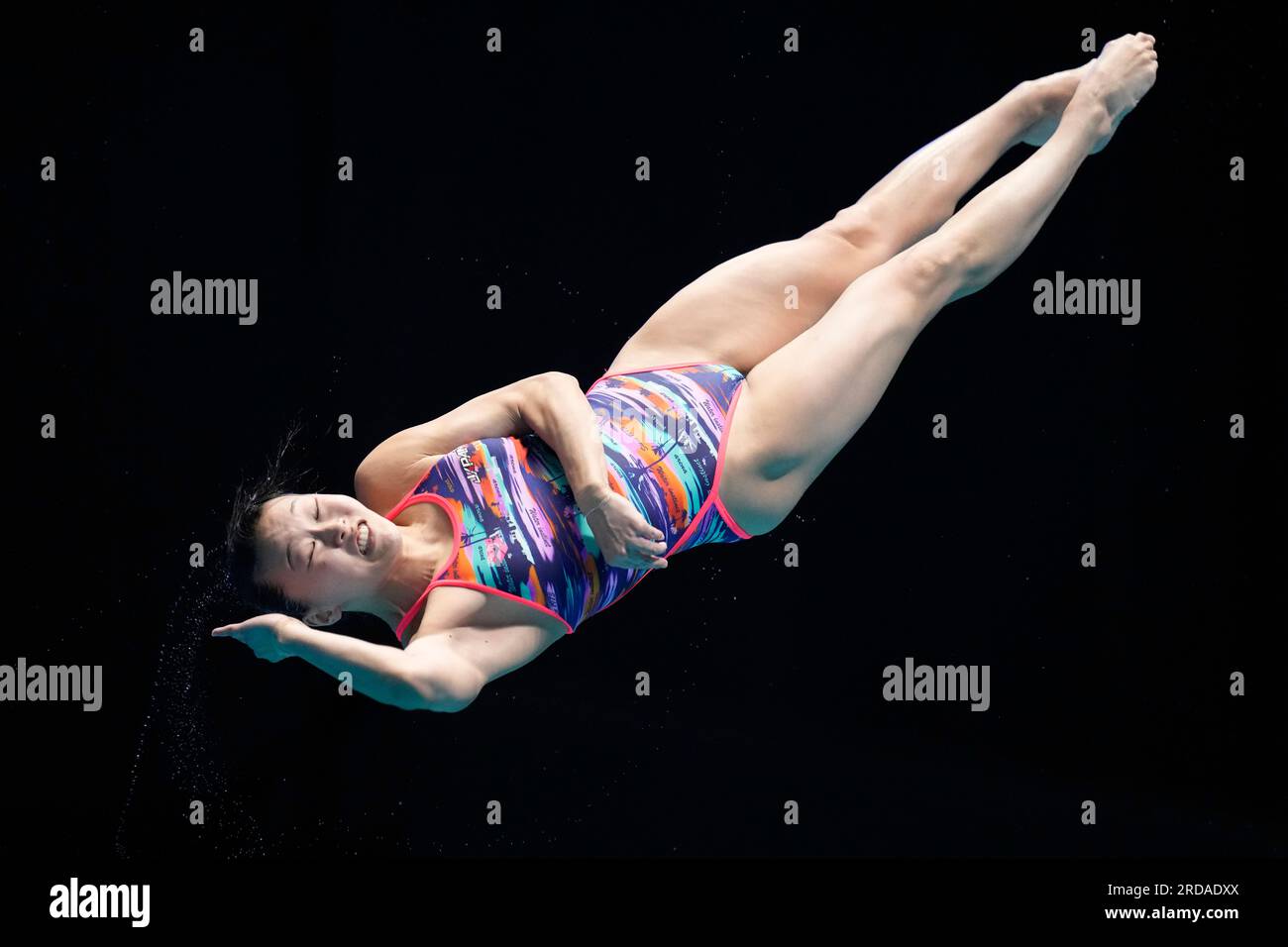 Sayaka Mikami of Japan competes during the women's 3m springboard ...