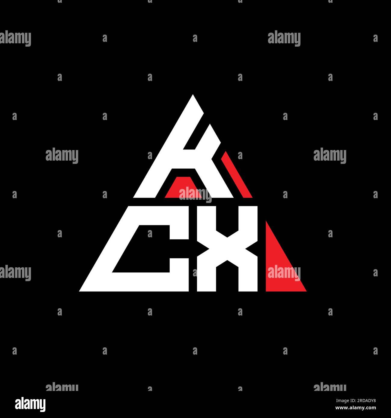 KCX triangle letter logo design with triangle shape. KCX triangle logo ...