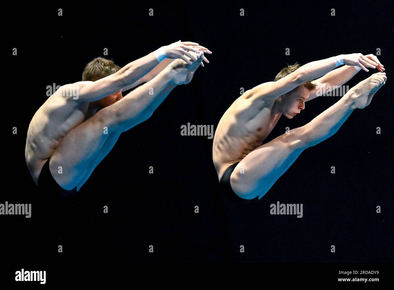 Fukuoka, Japan. 17th July, 2023. Kirill Boliukh of Ukraine, Oleksii ...