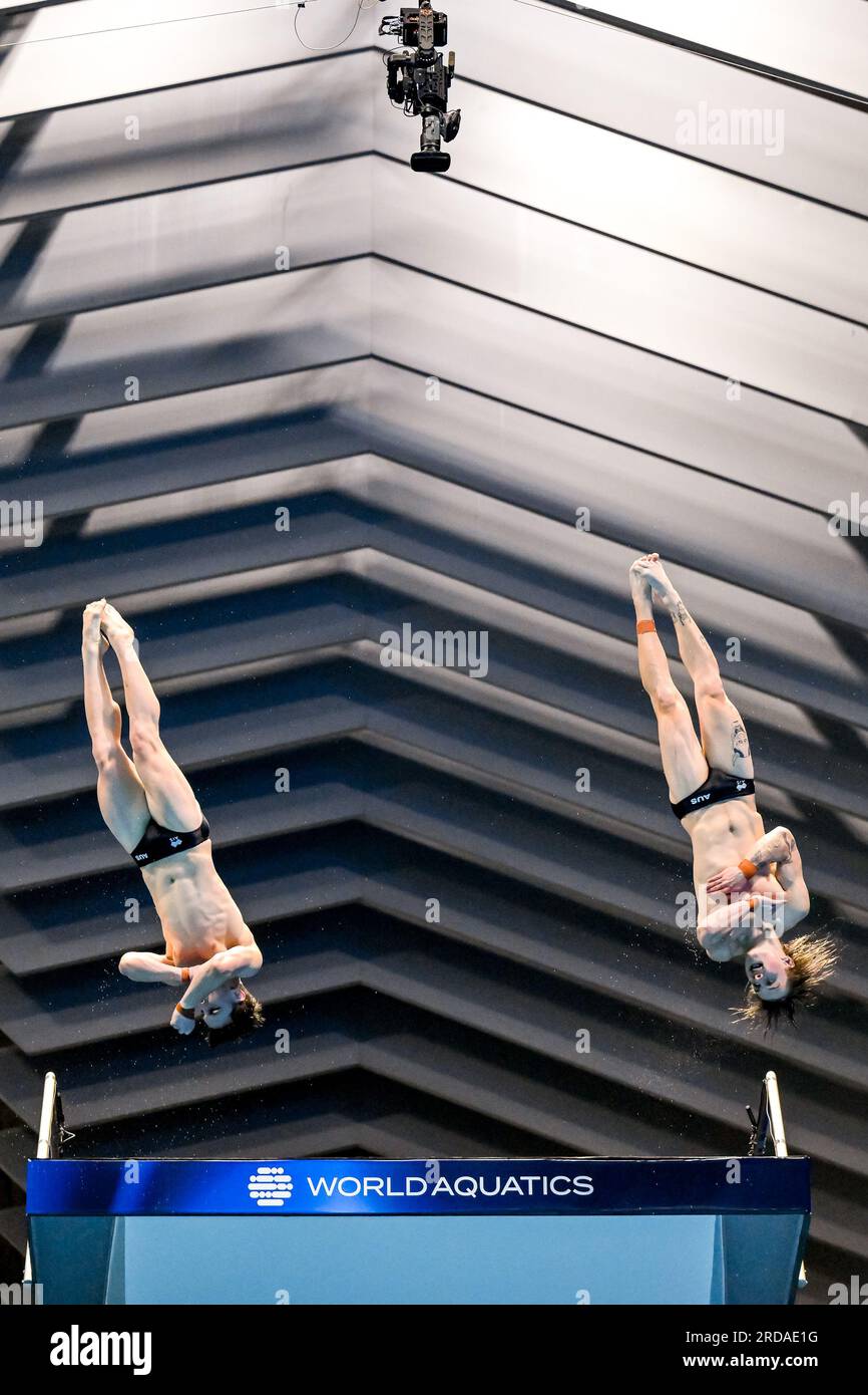 Fukuoka, Japan. 17th July, 2023. Domonic Bedggood of Australia, Cassiel ...