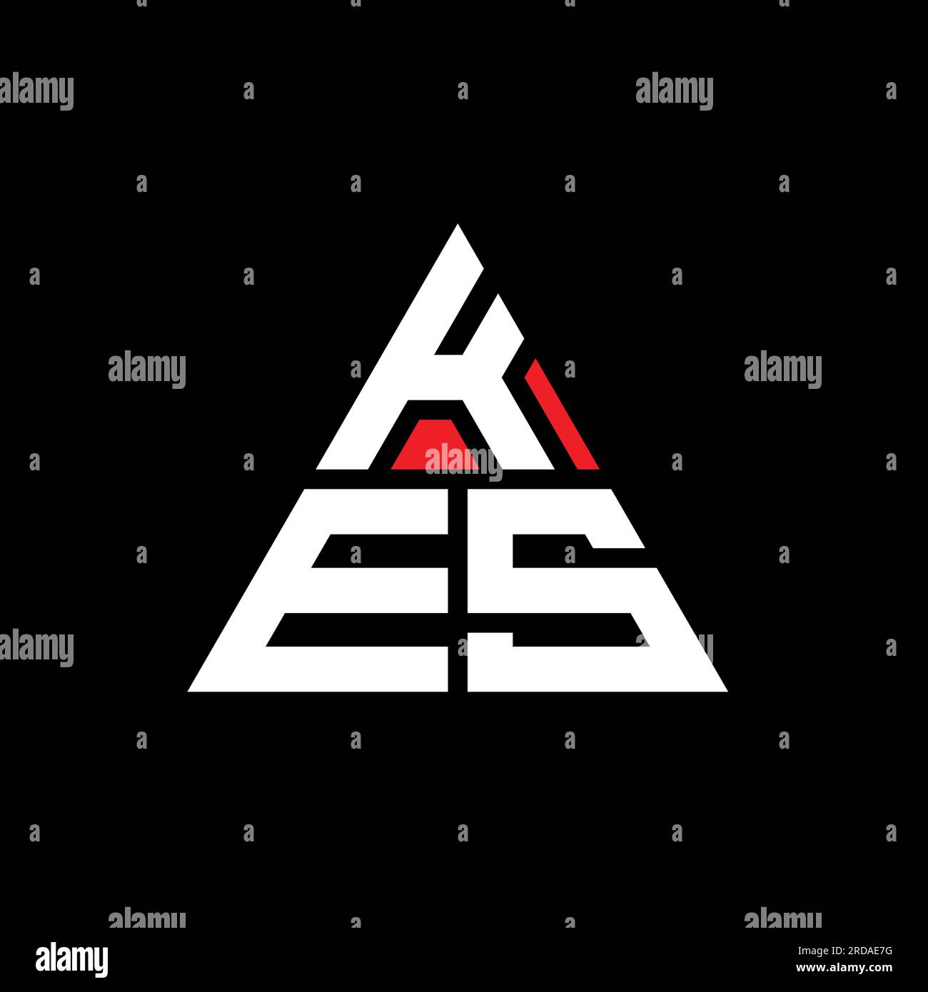 KES triangle letter logo design with triangle shape. KES triangle logo ...