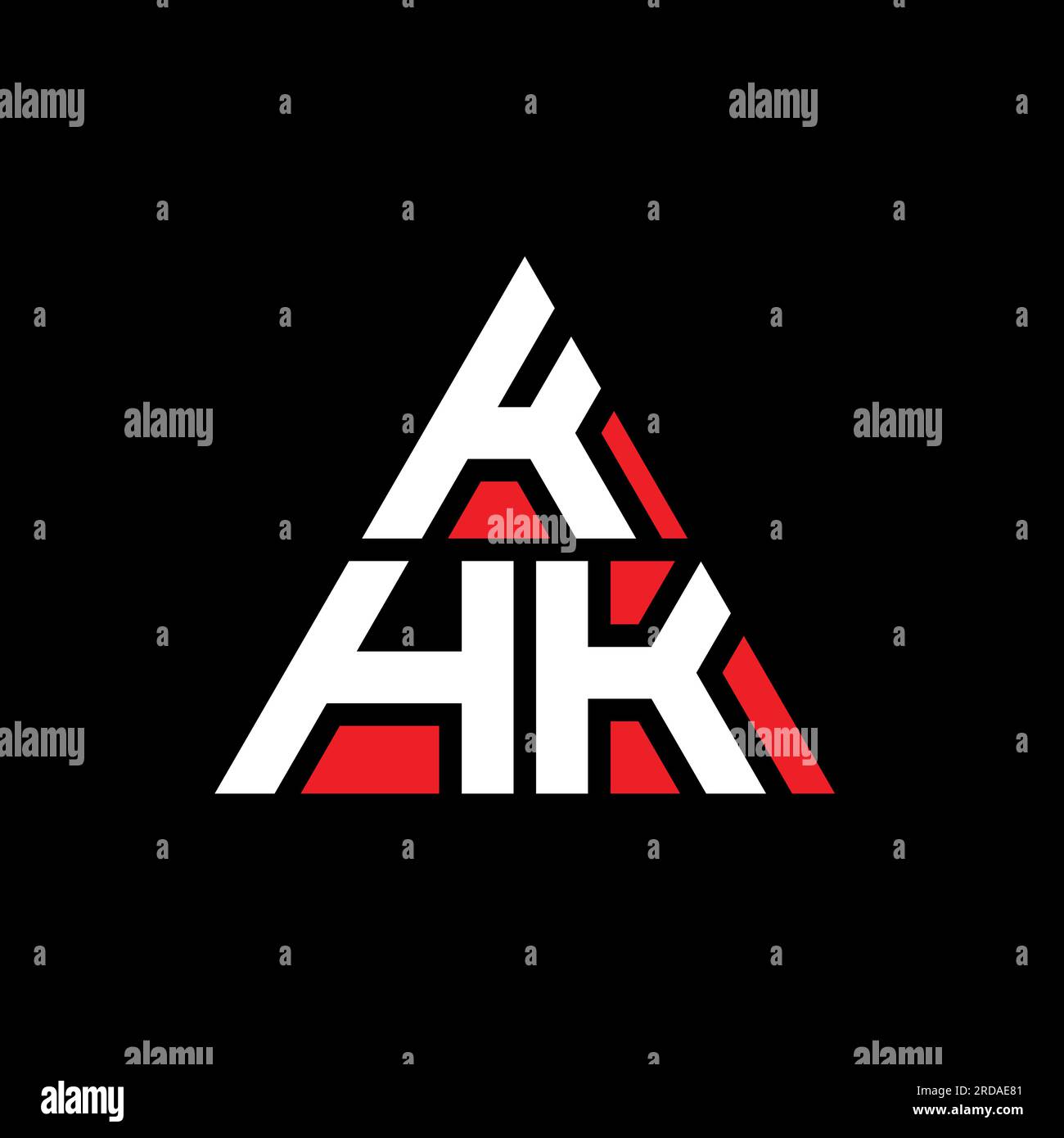 KHK triangle letter logo design with triangle shape. KHK triangle logo design monogram. KHK ...