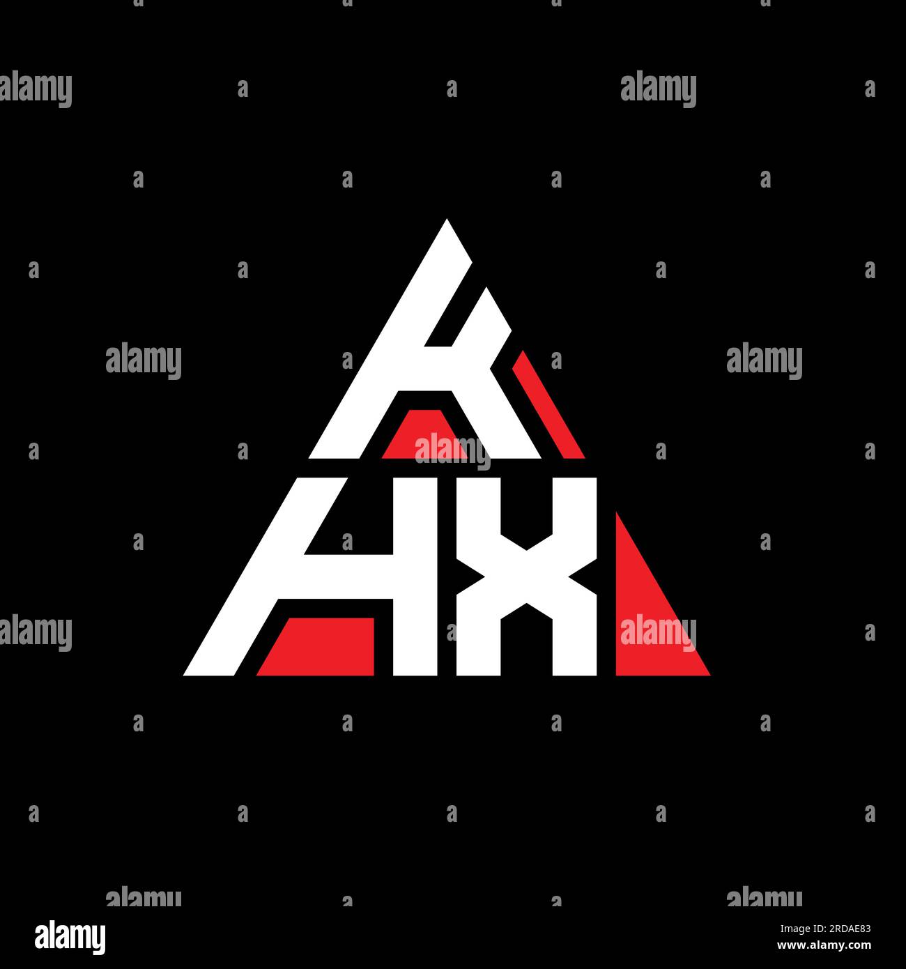 KHX triangle letter logo design with triangle shape. KHX triangle logo ...