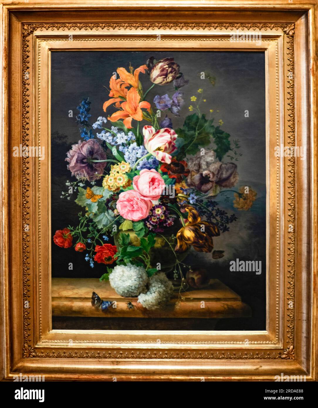 Large Framework Of Flowers With Roses. Oil on canvas. 1843. Creator ...
