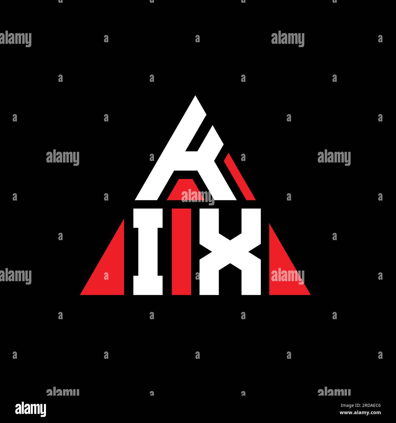 KIX triangle letter logo design with triangle shape. KIX triangle logo ...