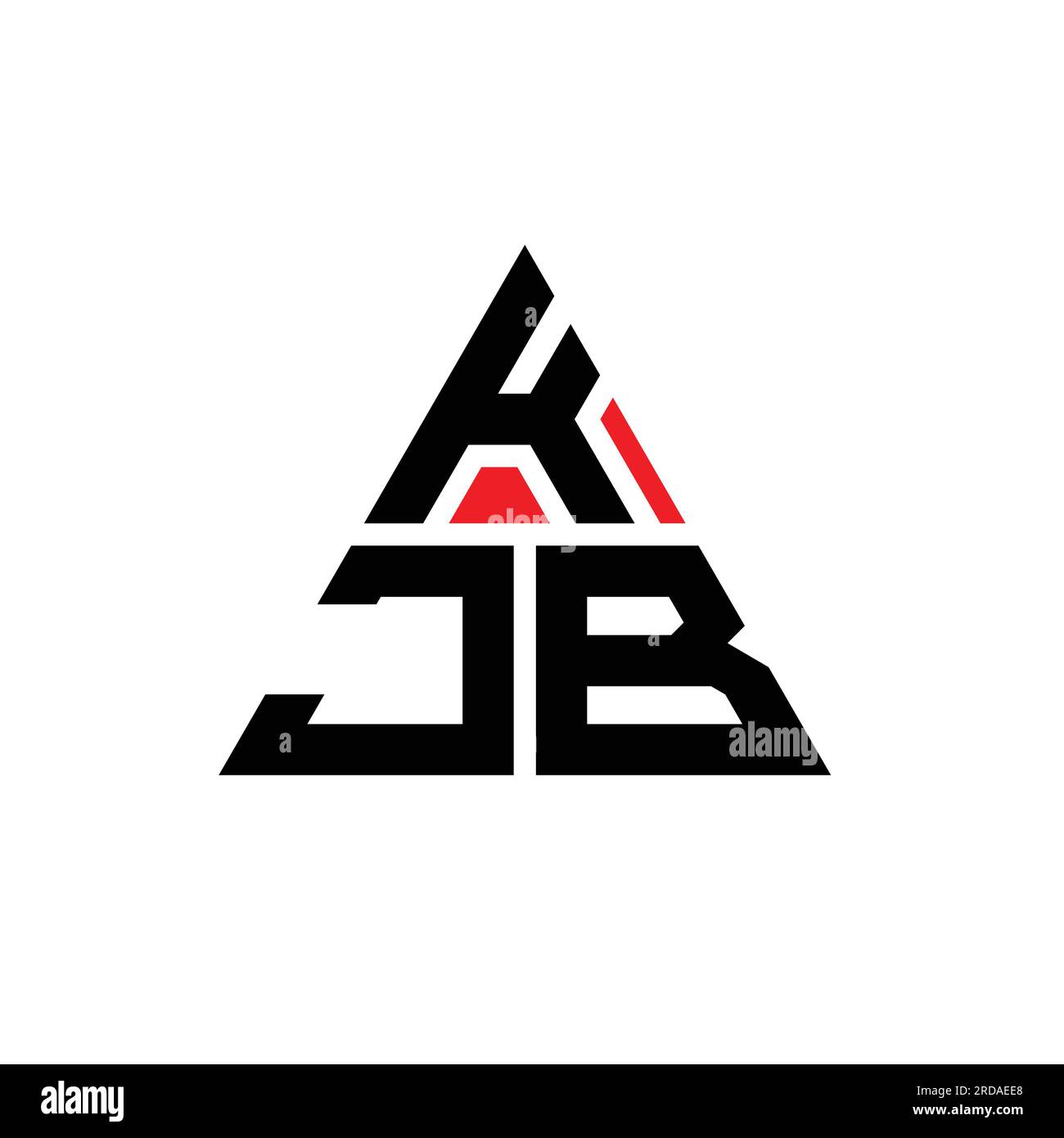KJB triangle letter logo design with triangle shape. KJB triangle logo ...