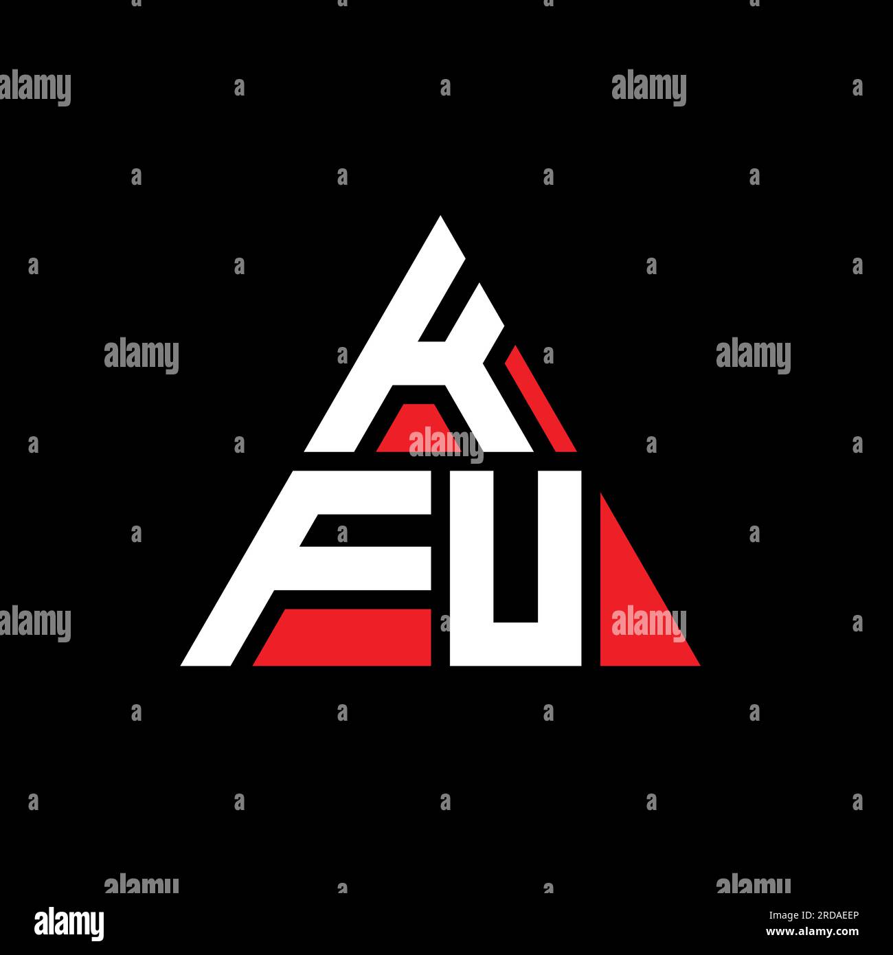 KFU triangle letter logo design with triangle shape. KFU triangle logo ...