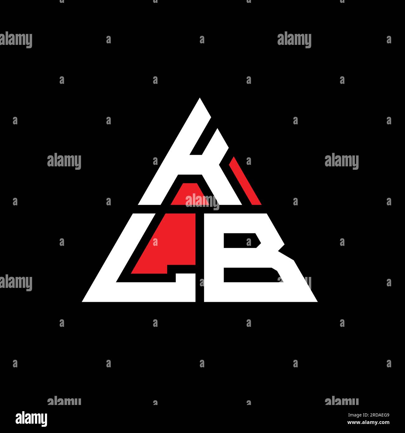 KLB triangle letter logo design with triangle shape. KLB triangle logo ...
