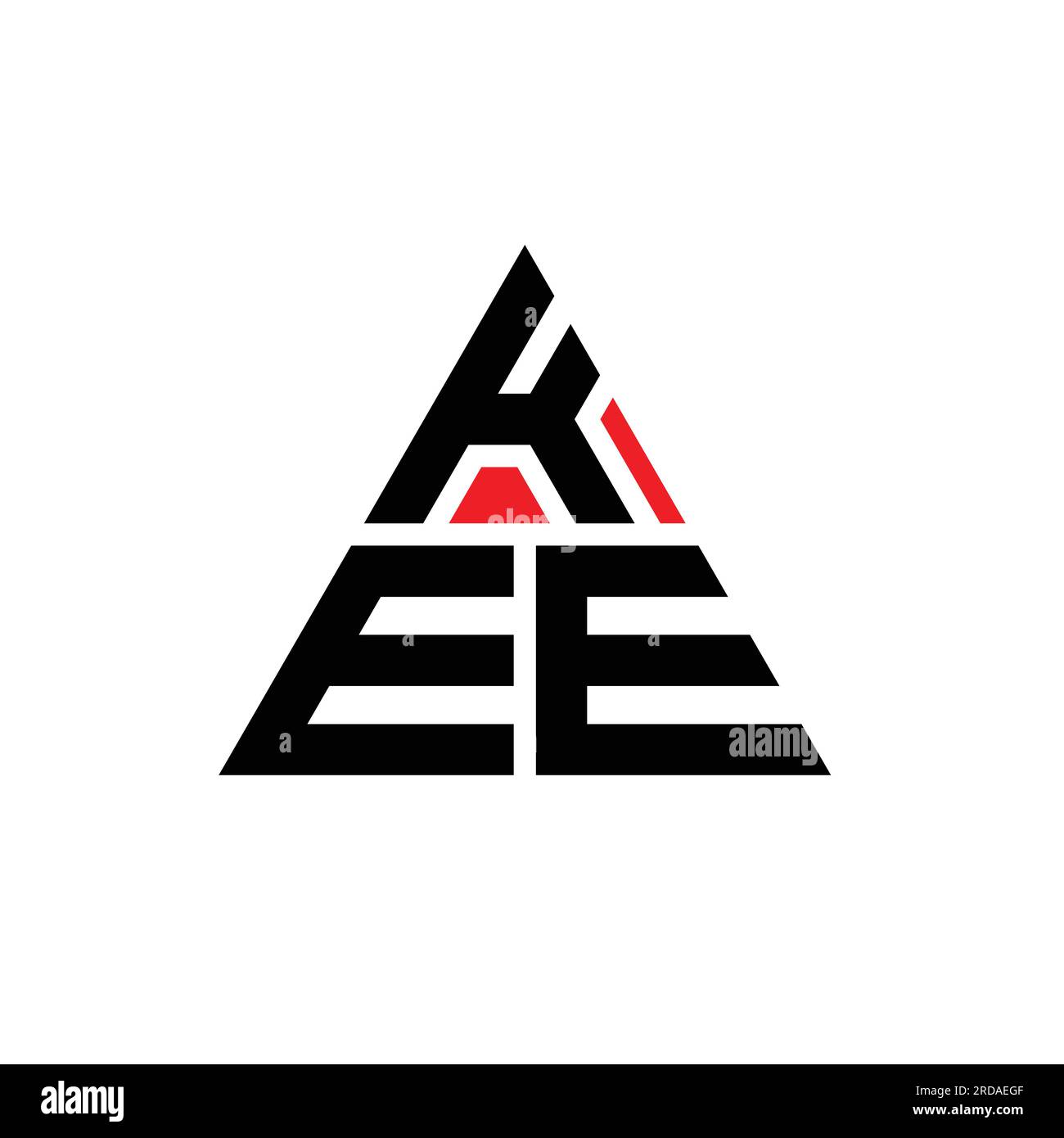 KEE triangle letter logo design with triangle shape. KEE triangle logo ...