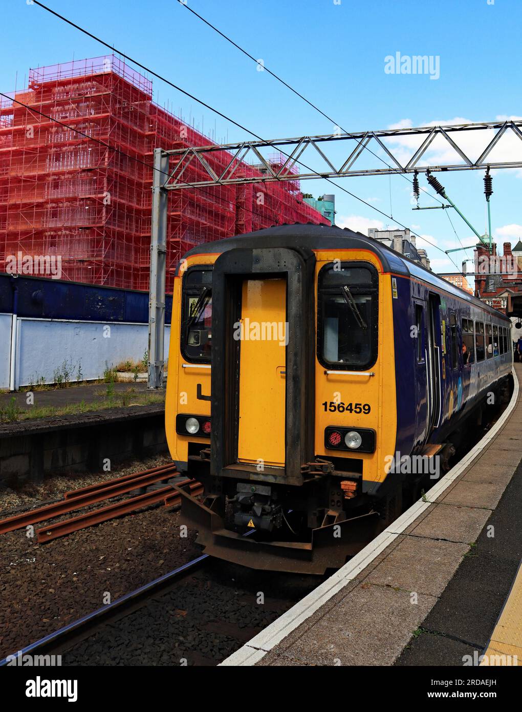 Yellow and pink in Manchester a train in Oxford Road station where it’s ...