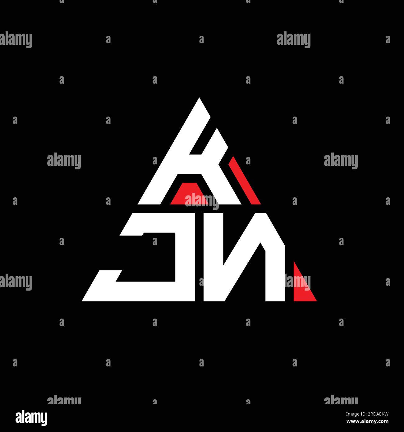 KJN triangle letter logo design with triangle shape. KJN triangle logo ...