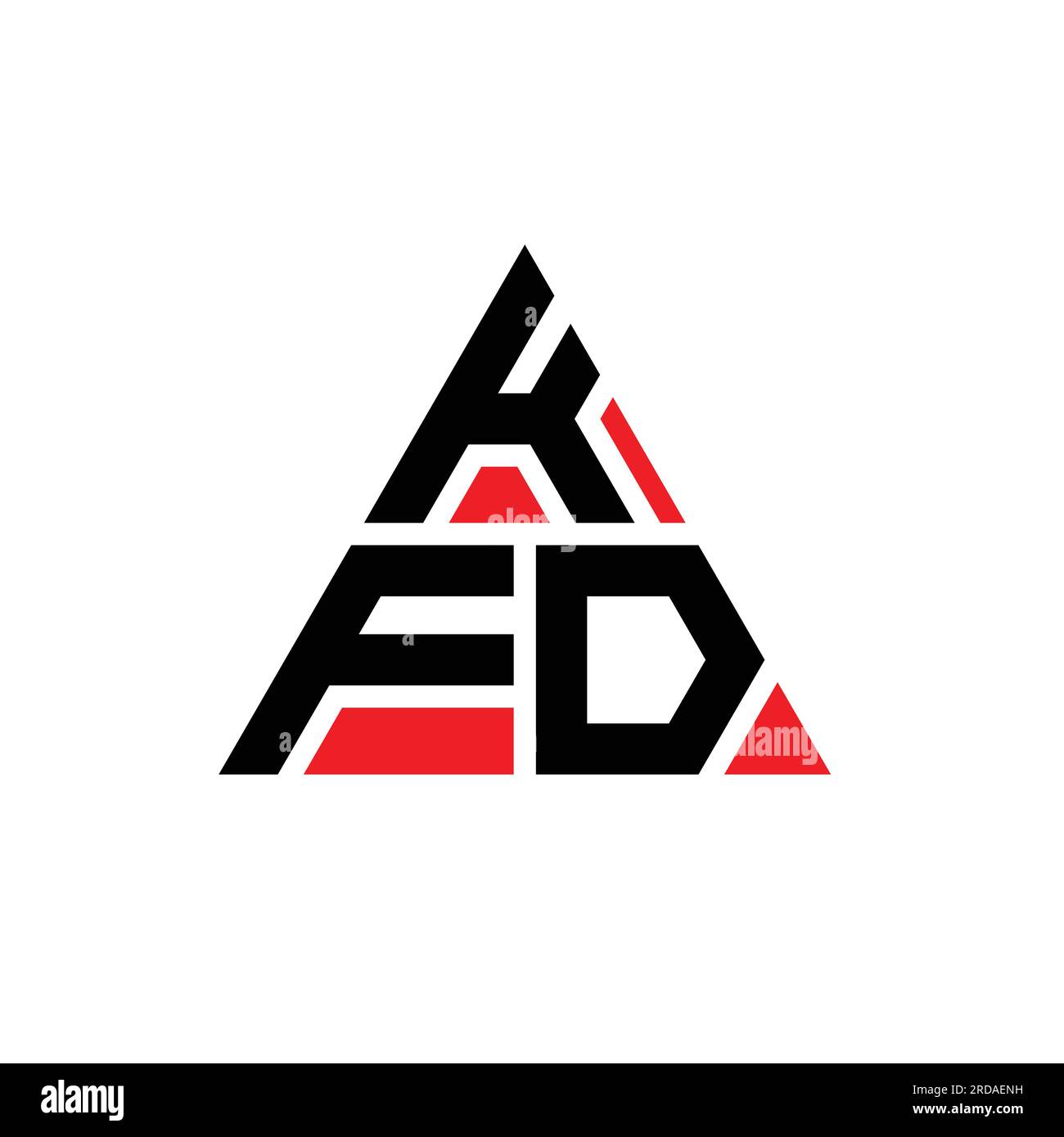 KFD triangle letter logo design with triangle shape. KFD triangle logo ...