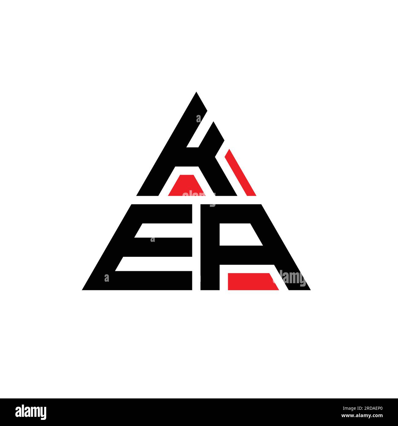 KEA triangle letter logo design with triangle shape. KEA triangle logo ...