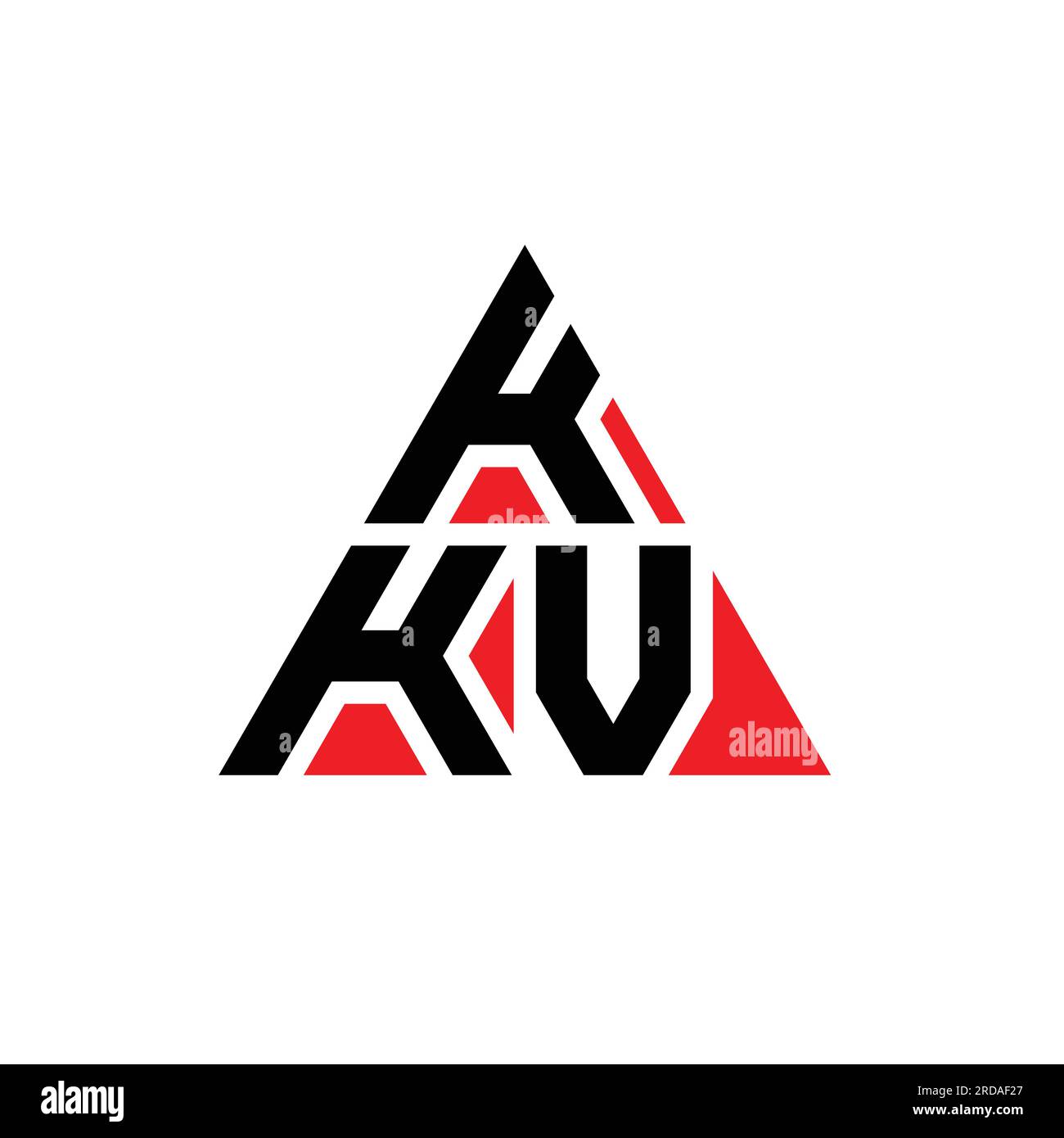 KKV triangle letter logo design with triangle shape. KKV triangle logo ...