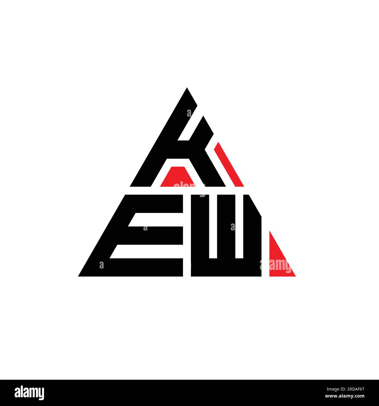 KEW triangle letter logo design with triangle shape. KEW triangle logo ...